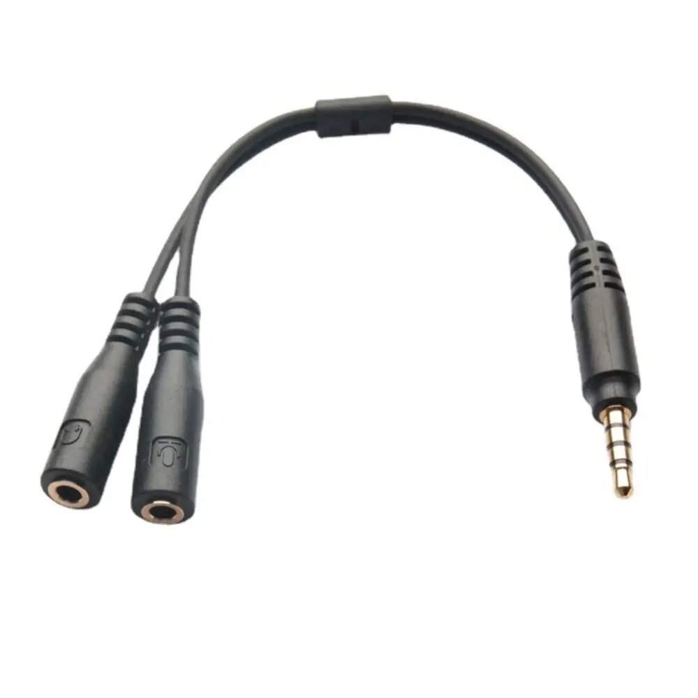 Разветвитель микрофона для гарнитуры, кабель-адаптер 3,5 мм, разделитель микрофона, аудиоразветвитель, аудиоконвертер, адаптер для гарнитуры, шнур