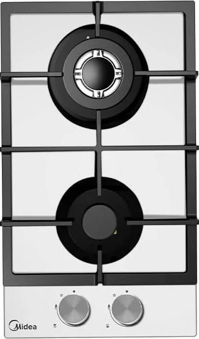 Газовая варочная панель MIDEA MG3260TGW, цвет белый, 2 конфорки