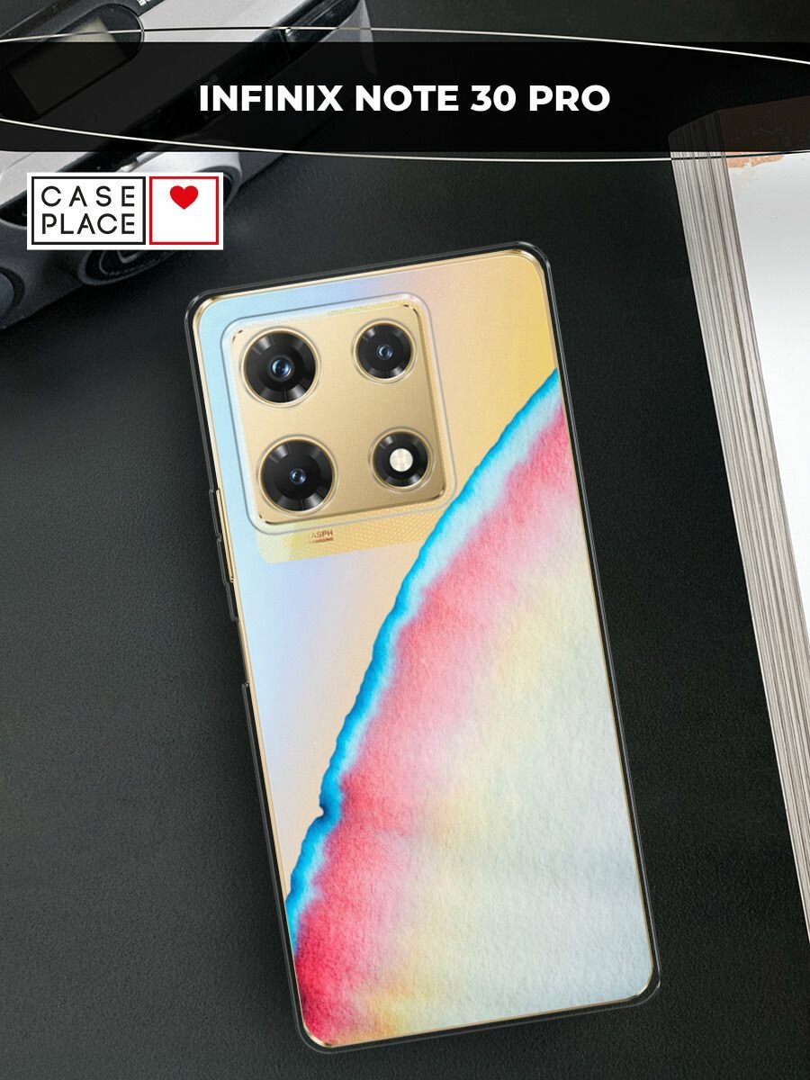 Чехол на Infinix Note 30 Pro / Инфиникс Нот 30 Про с принтом Слияние красок, прозрачный