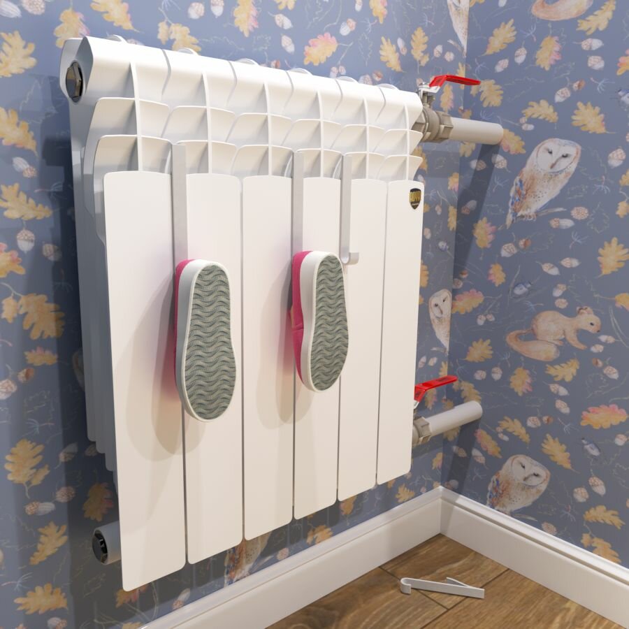 Набор вешалок на полотенцесушитель VNP, цвет белый, 4 шт. (ALTASAN)