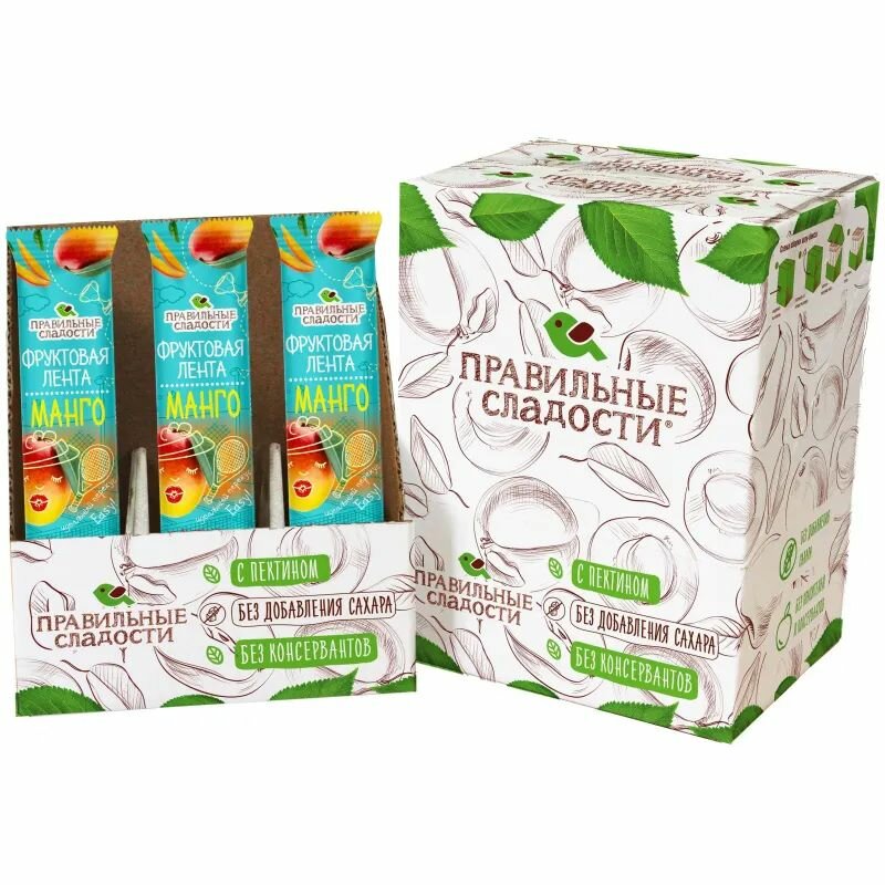 Пастила ПС Фруктовая лента Манго, 15 г, 30 шт./уп.