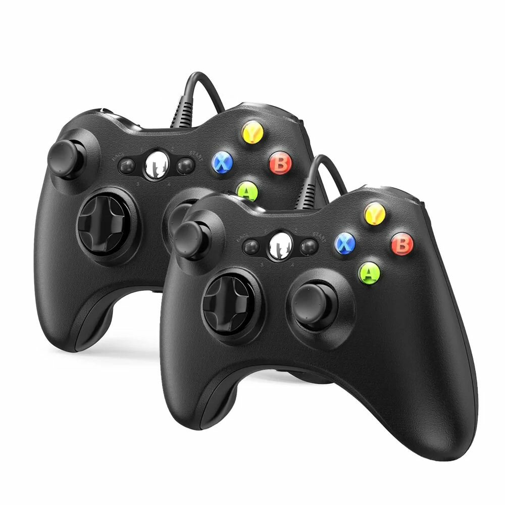 Проводной USB-геймпад для Xbox 360/360 Slim, джойстик для ПК, джойстик для консоли 360 с двойной вибрацией Turbo