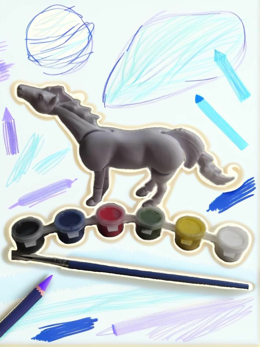 Подвижная лошадка раскраска