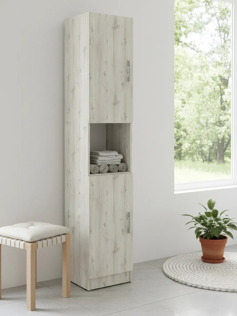 В прихожую распашной шкаф пенал FRESTER с полками для одежды, от производителя