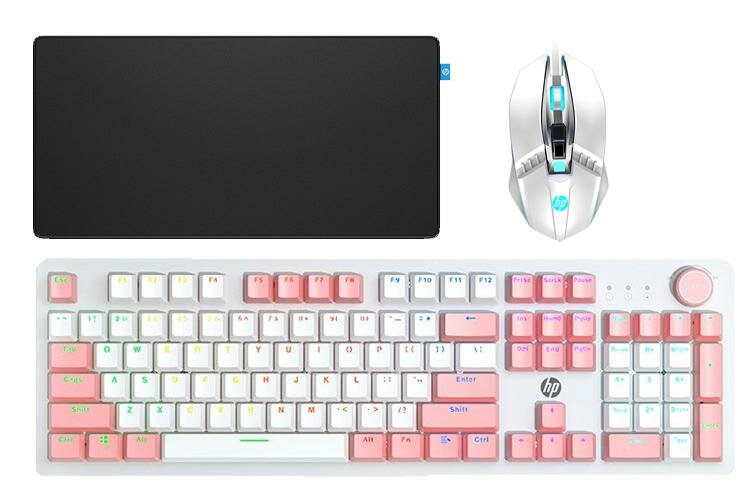 Комплект клавиатуры и мыши HP, multicolor, проводная, эргономичный дизайн, 5947747