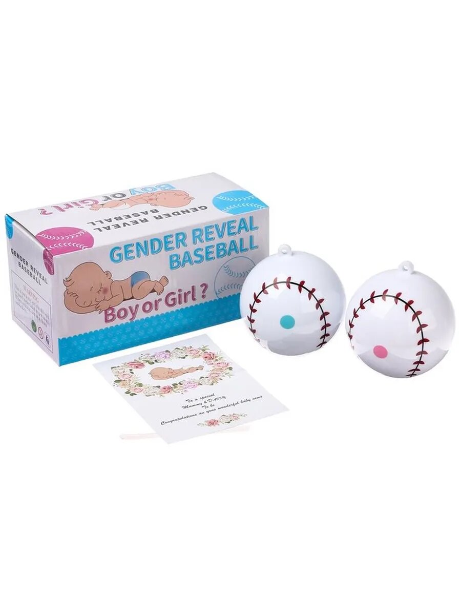 Шар для гендерной вечеринки, набор 2 шт, с розовой и голубо