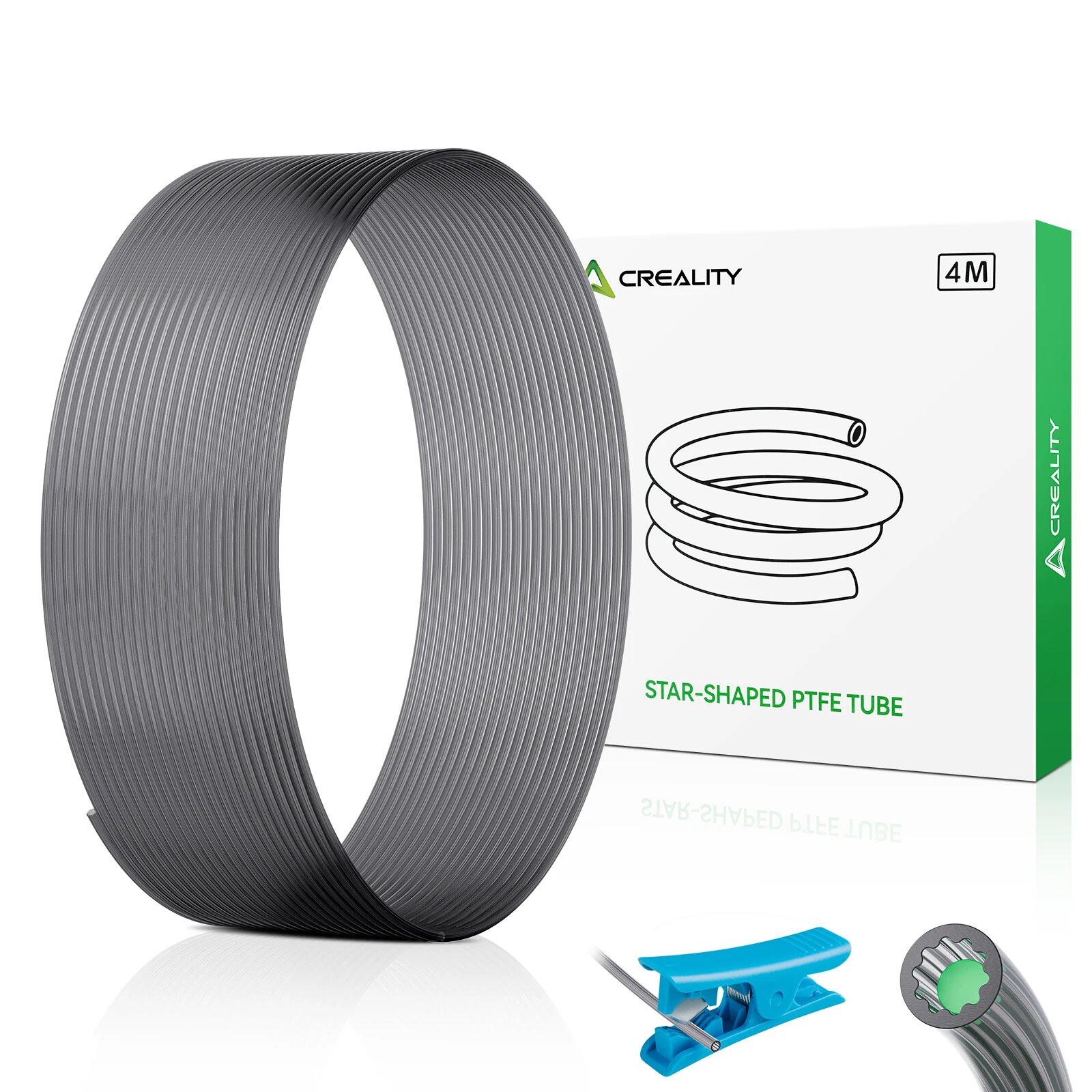 Оригинальный резак для трубок из птфэ Creality с низким сопротивлением и термостойкой трубкой 4 м, детали 3D-принтера для 3D-принтера FDM