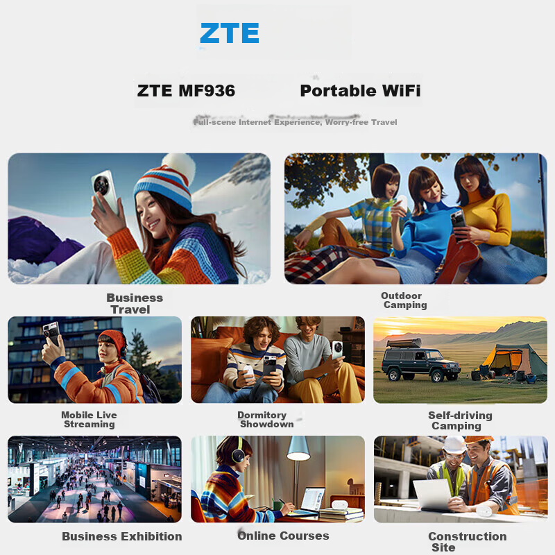ZTE Original Portable WiFi 6 Mobile Wireless Network Card, Plug-and-Play Portable Router, 4G High-Speed Mobile Network Hotspot, Unlimited Nationwide Data Usage, 2025 Model Genuine 5G HFI