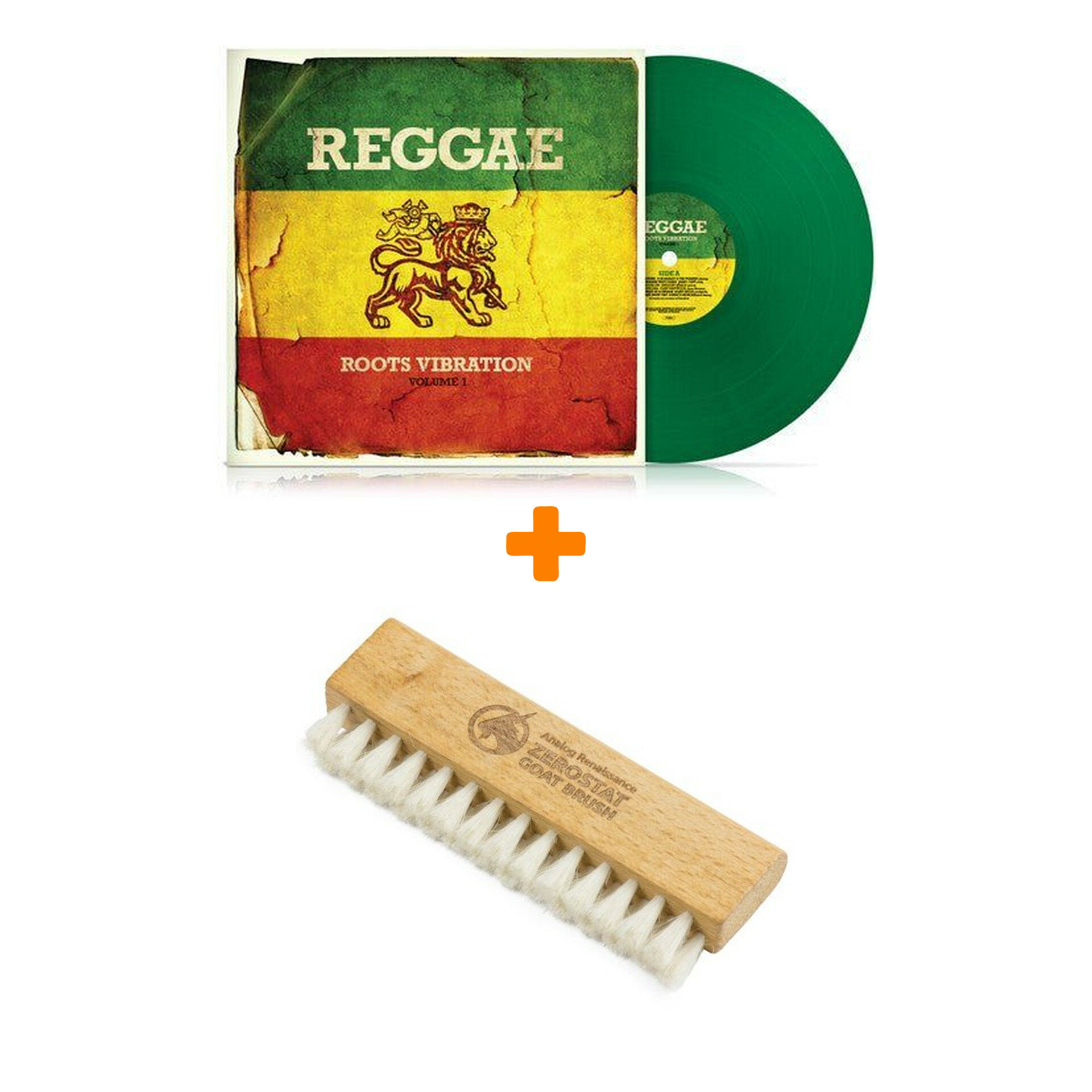 V/A Reggae Roots Vibration Volume 1 Green Transparent Vinyl LP + Щетка для ухода за LP из козьей шерсти