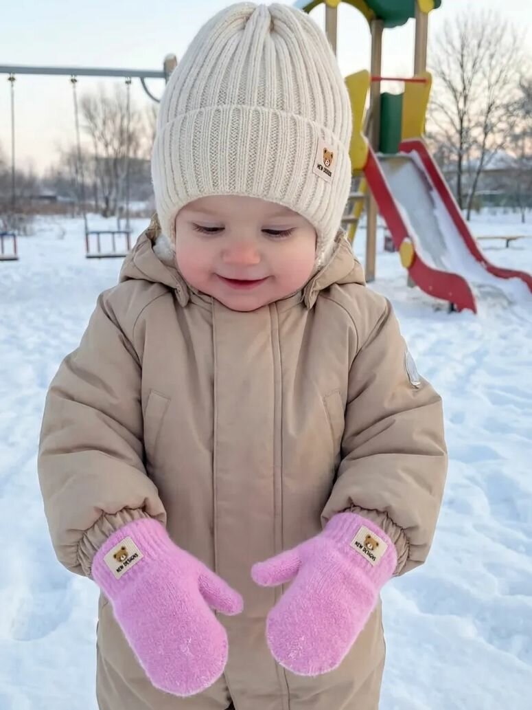 Варежки 1-2 года зимние для девочек