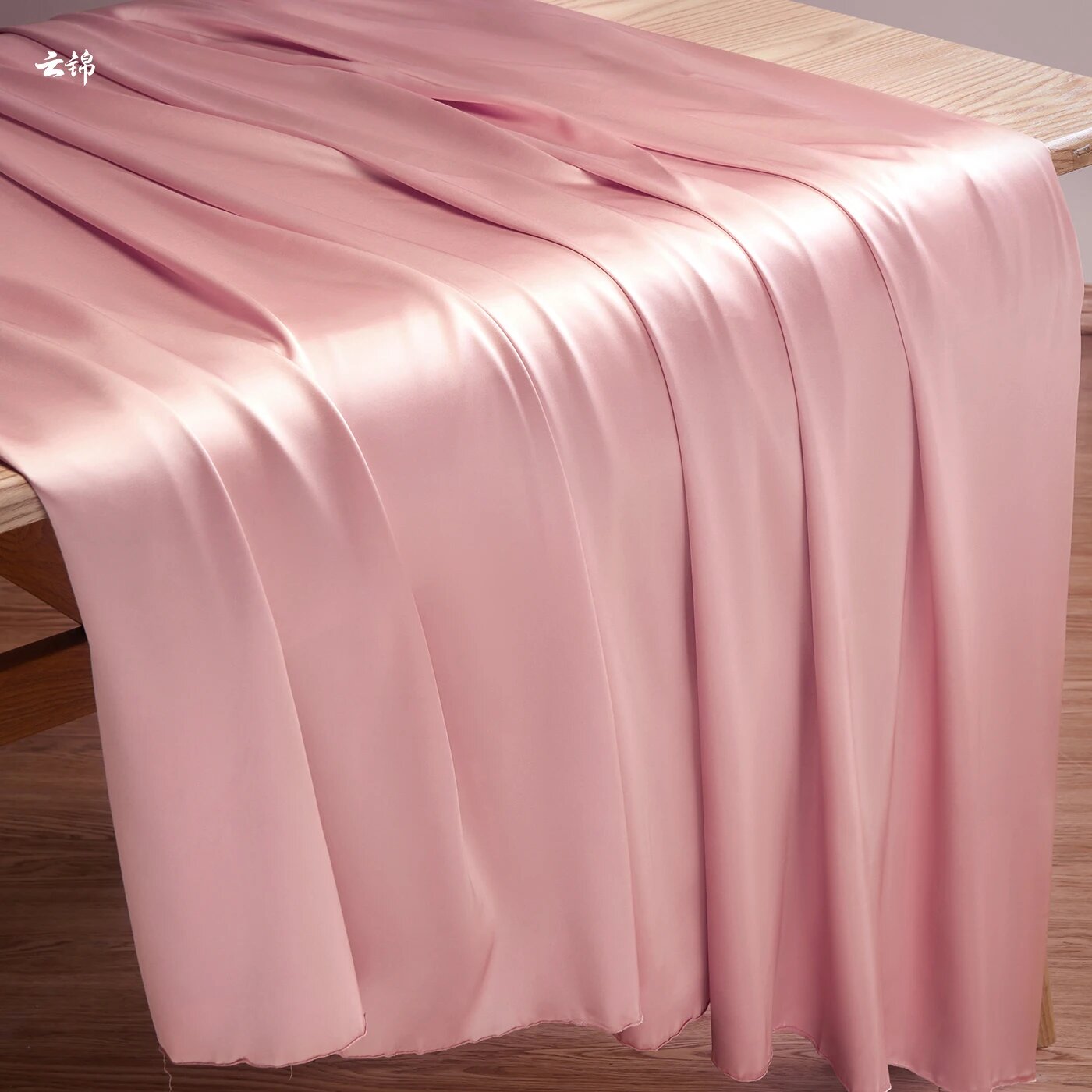 Ацетатный атлас, имитирующий шелк, 150х100 см Розовый, Cherry Powder