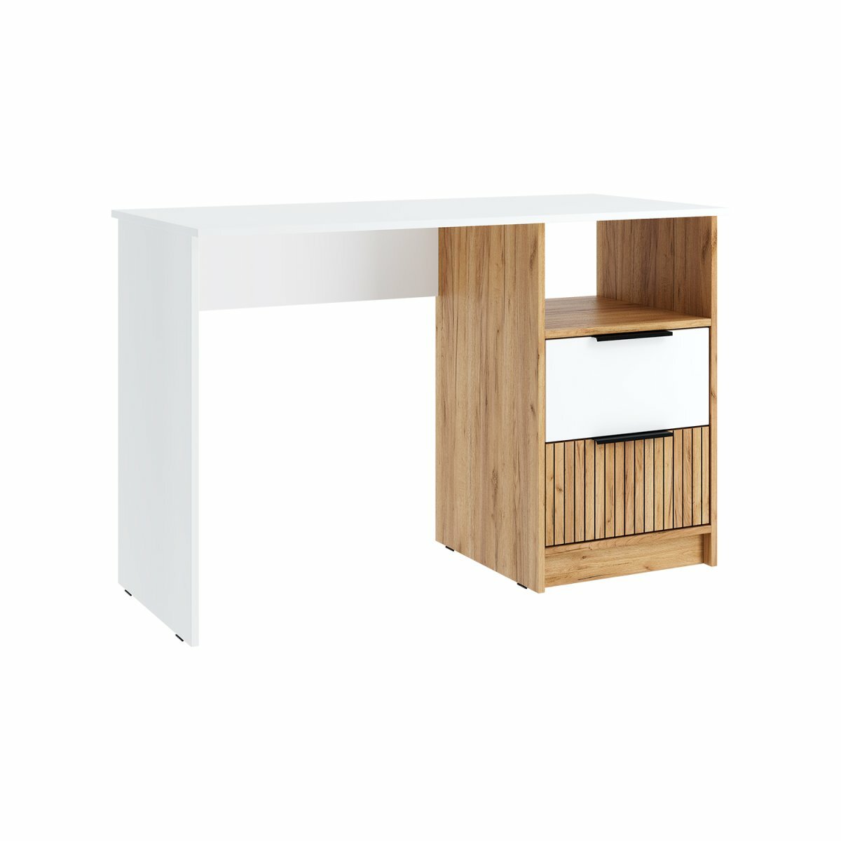 Стол письменный "Ивис" СП-001 - Дуб Крафт золотой / Белый (Гладкий)