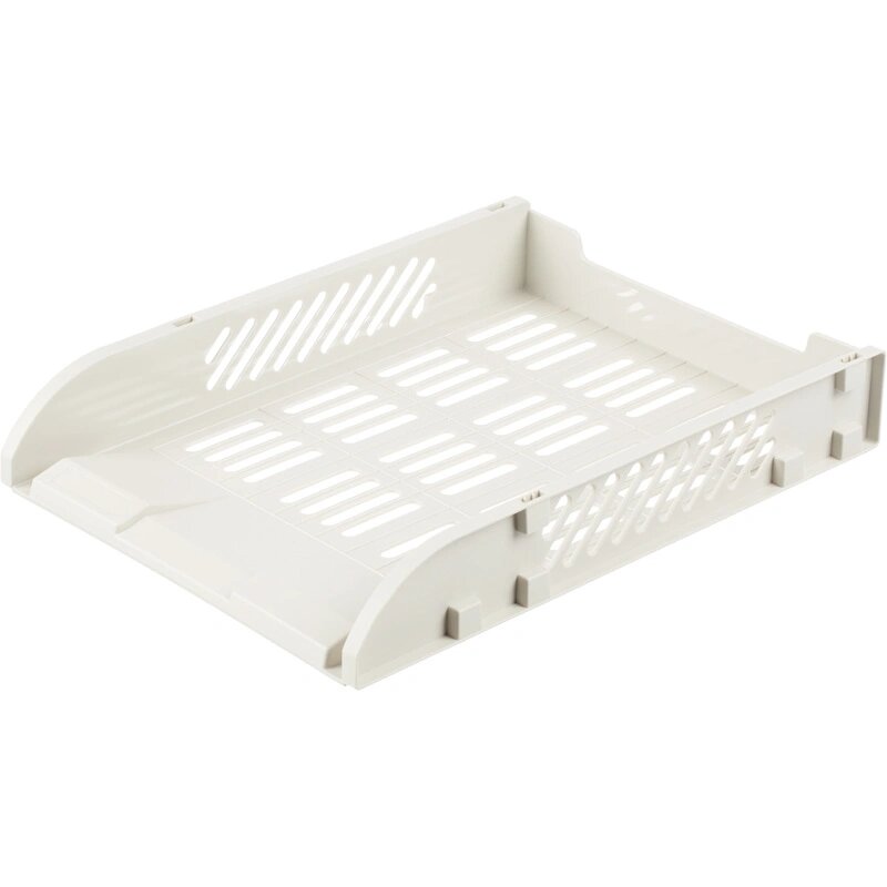 Лоток горизонтальный для бумаг Deli E9217Grey набор 3шт на металл. стерж сер