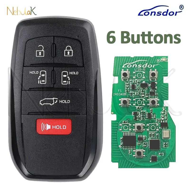 Умный ключ LT20-10 Lonsdor для Lexus Toyota Sienna Venza Tacoma Tundra 2021-2024 BZ4X 8A 4D чип поколения K518 K518ISE KH100 + брелок