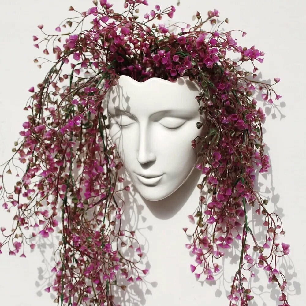 Кашпо 17 см, 1 шт, цвет белый