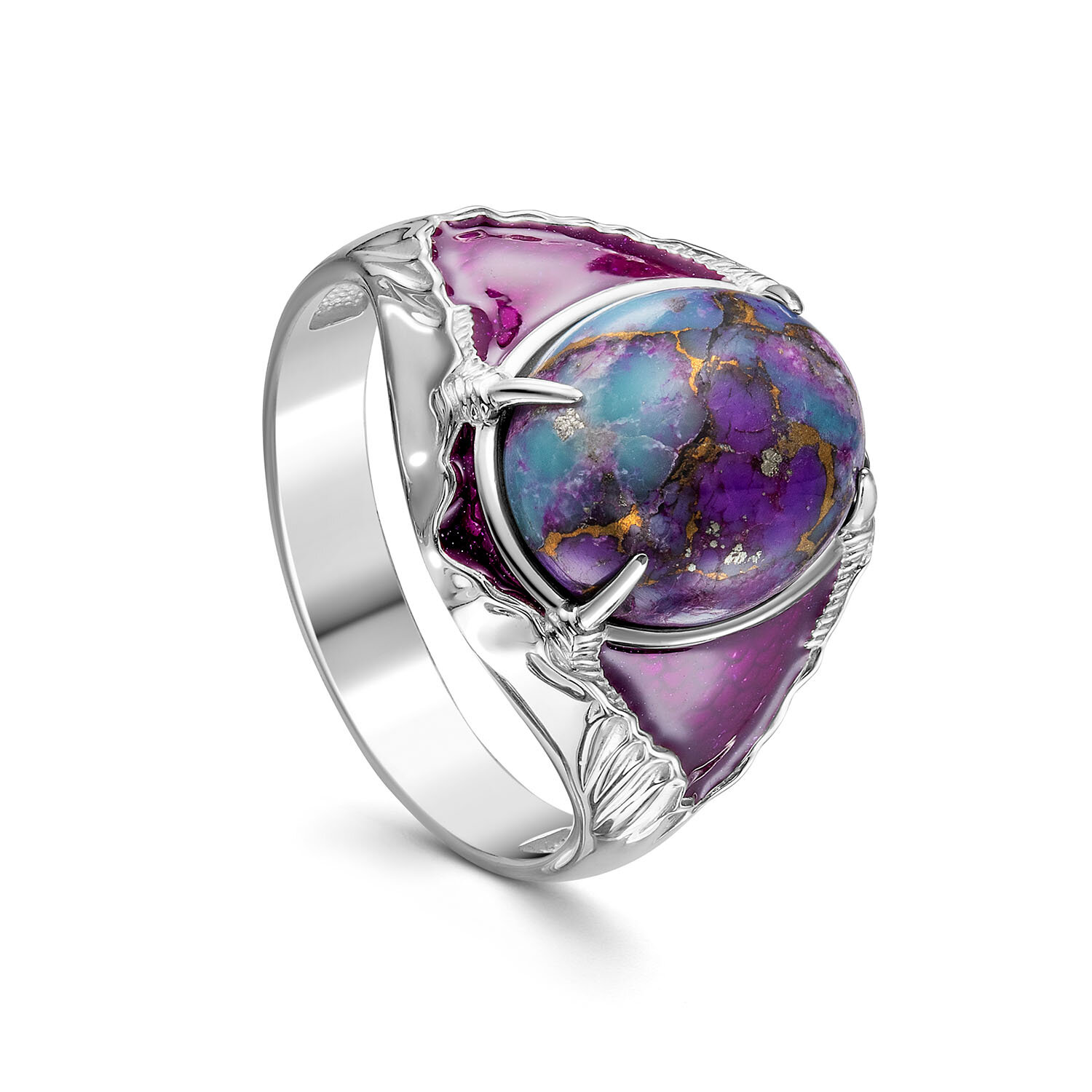 Кольцо, серебро, 925 проба, бирюза