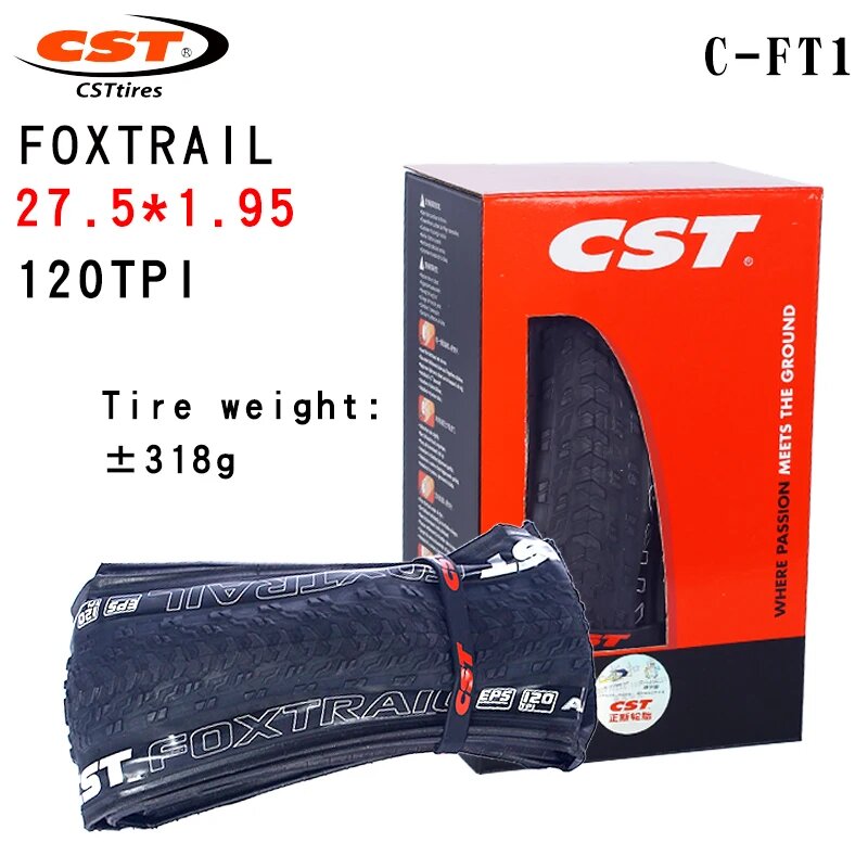 CST C-FT1 foxtrail шина для горного велосипеда 26/27.5/29 дюймов черная 27.5X1.95 EPS