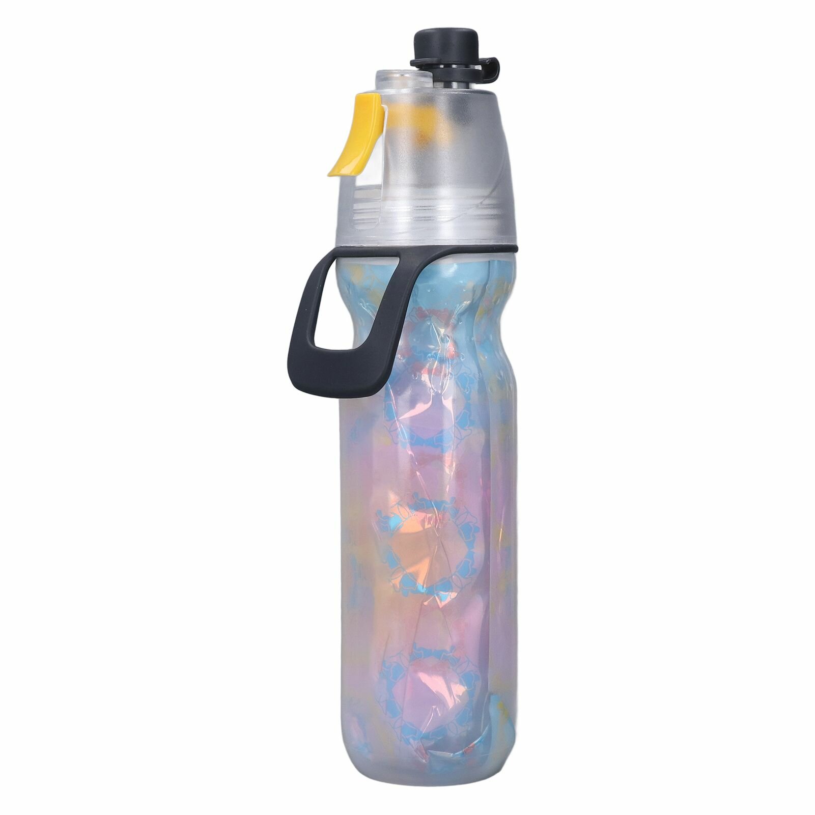 Бутылка для воды с распылителем, 500 мл, желтая, для спорта и охлаждения