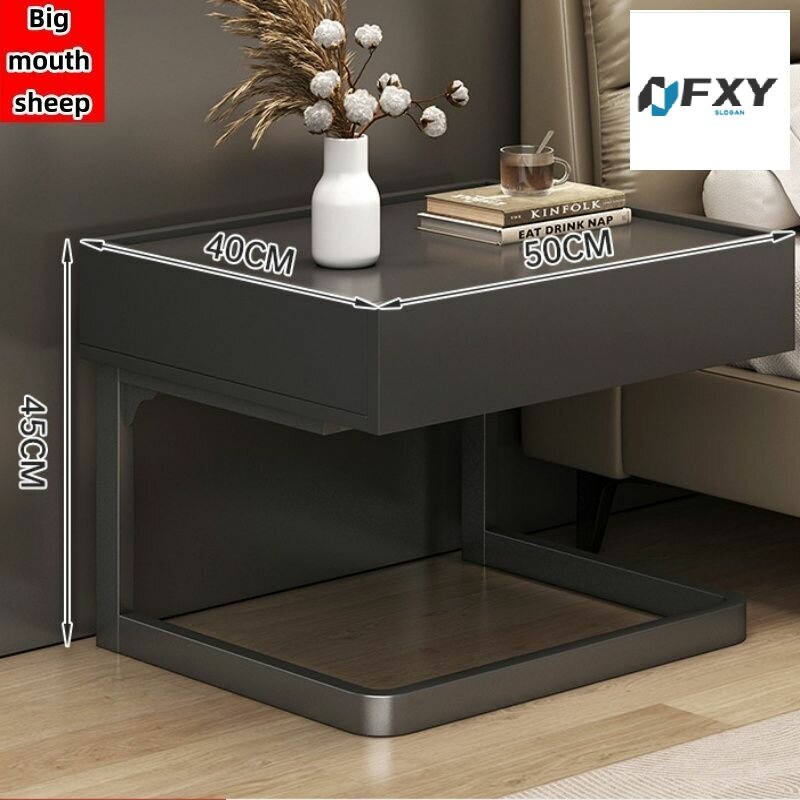 Эксклюзивный прикроватный столик 50x40x45 см из МДФ и ДСП в черном цвете