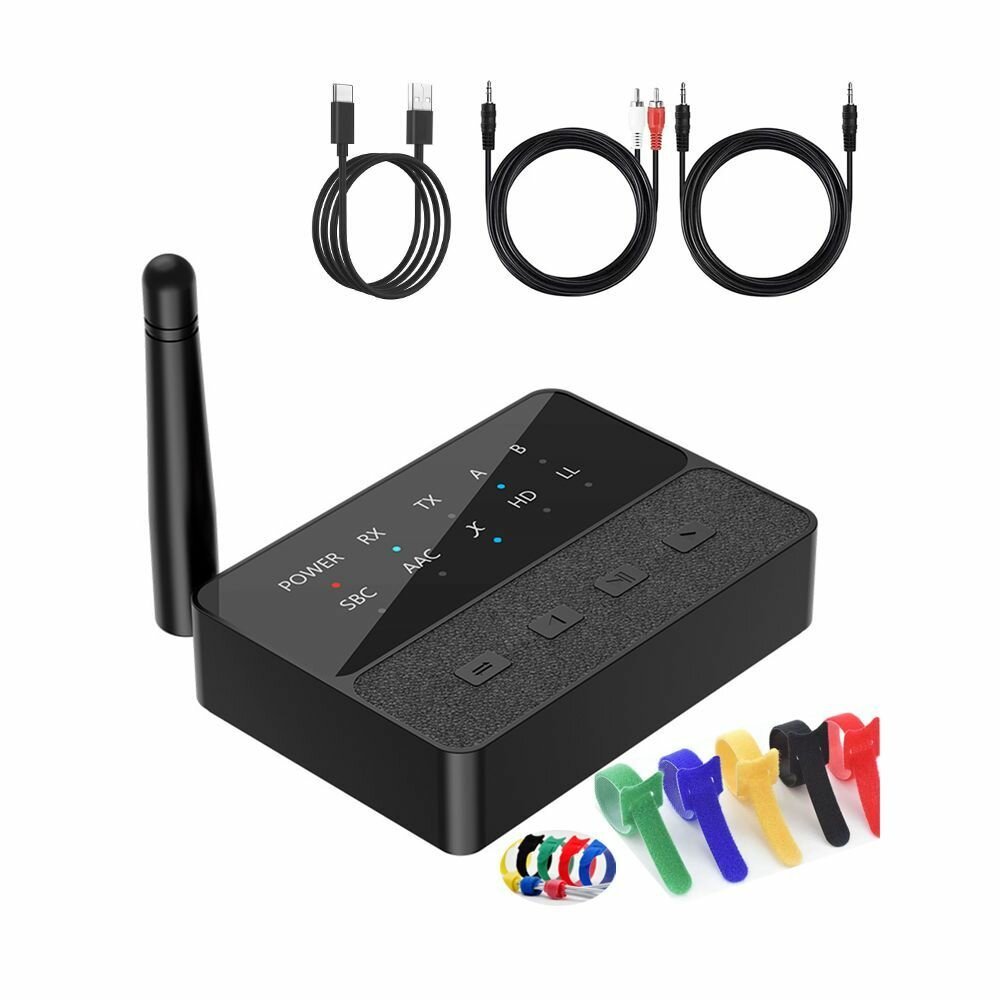 Аудиоадаптер D600, поддержка AptX, расстояние до 50м, черный