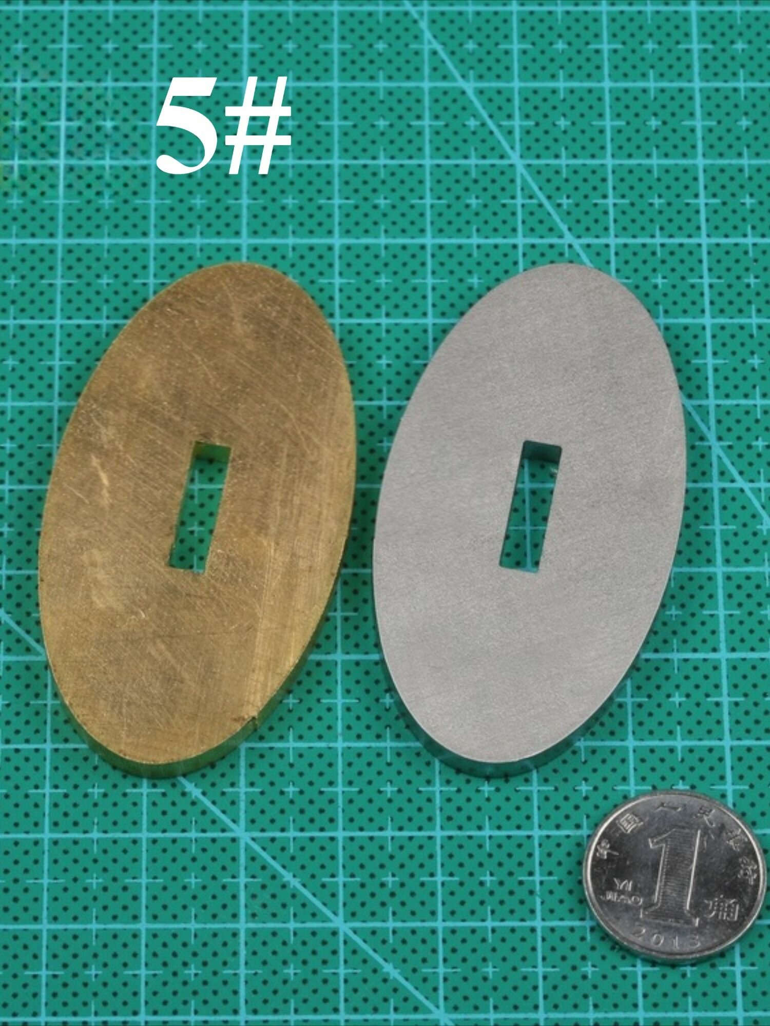 Защита ножа из латуни H62, лазерно вырезанная гарда по чертежу САПР, общая версия для изготовления и подгонки ножей с доработкой напильником