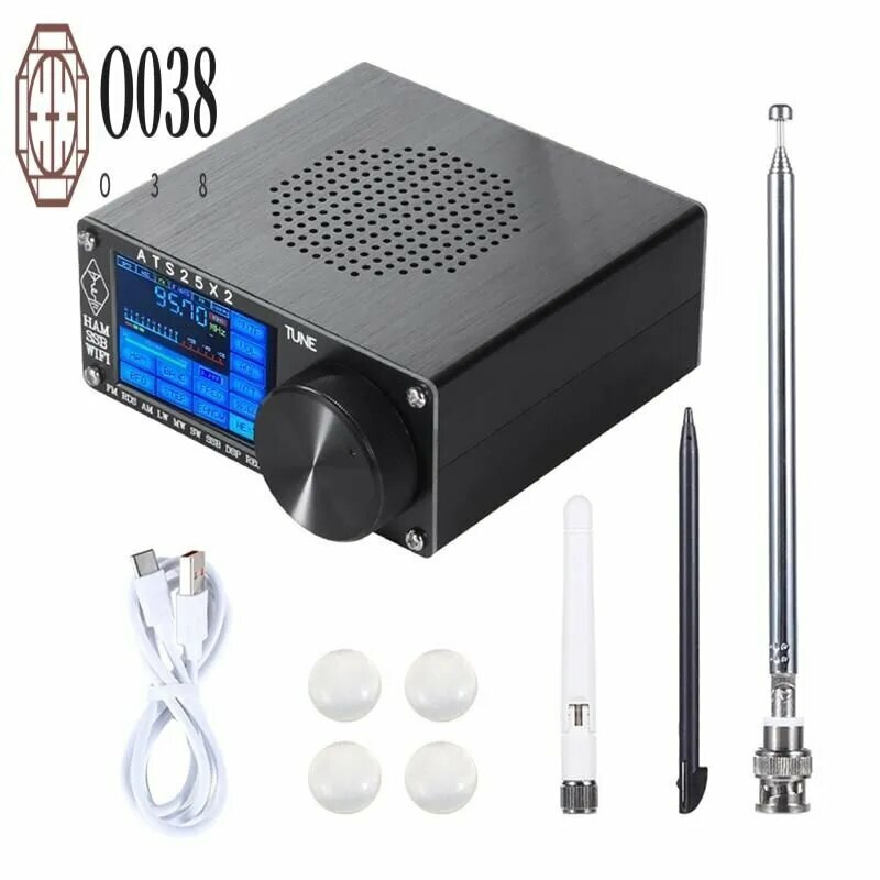 (T S B I) ATS25X2 Полнодиапазонный FM/LW/MW/SW/SSB приемник со сканированием спектра Стереоприемник с сенсорным экраном WIFI FM RDS Сеть приложений