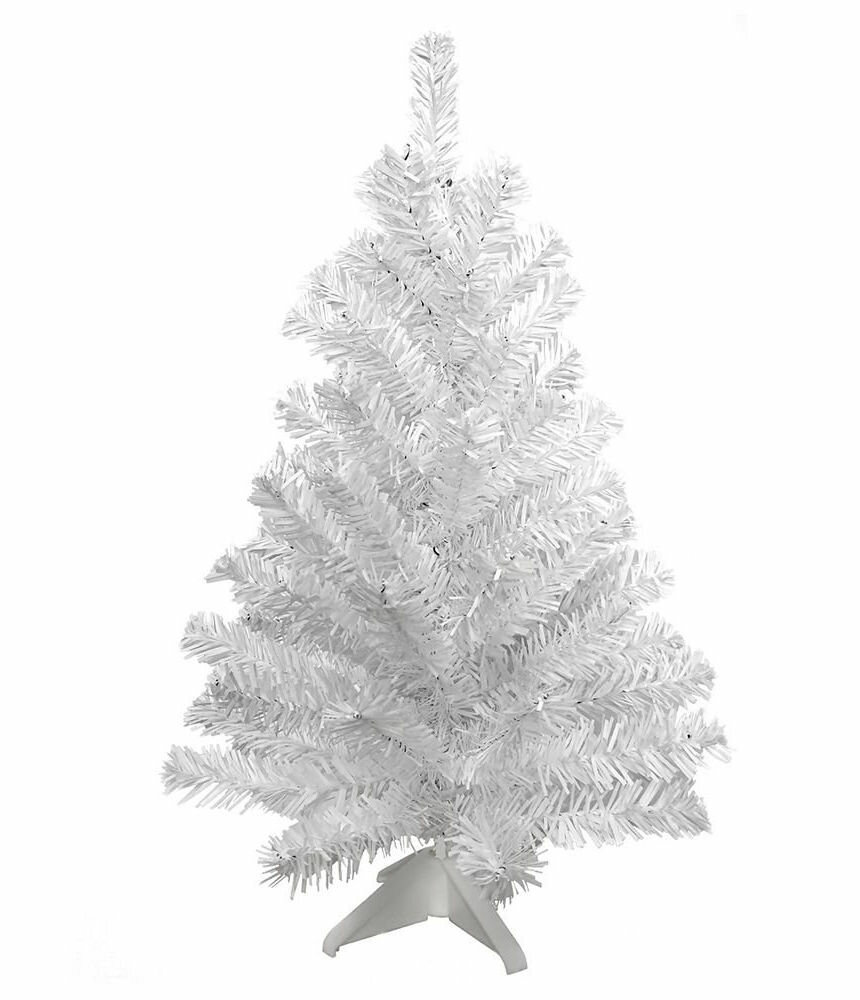 Искусственная настольная белая елка Метелица 30 см, ПВХ, MOROZCO 1003-morozco