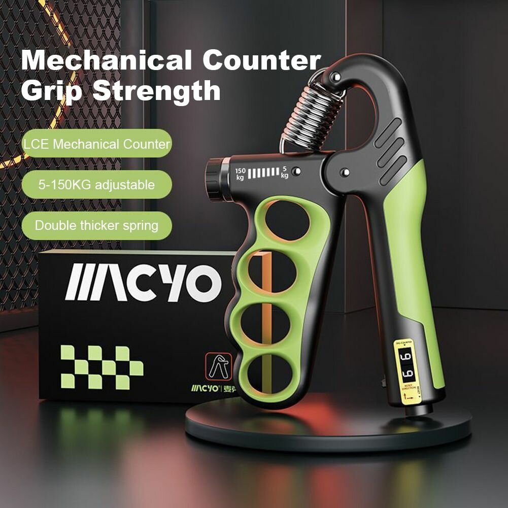 Динамометр Кистевой Регулируемый со Счетчиком: Усиление Хвата для Фитнеса, TPR/PP/Сталь