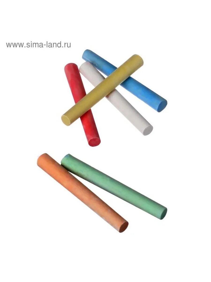 Цветные школьные меловые мелки 24 шт