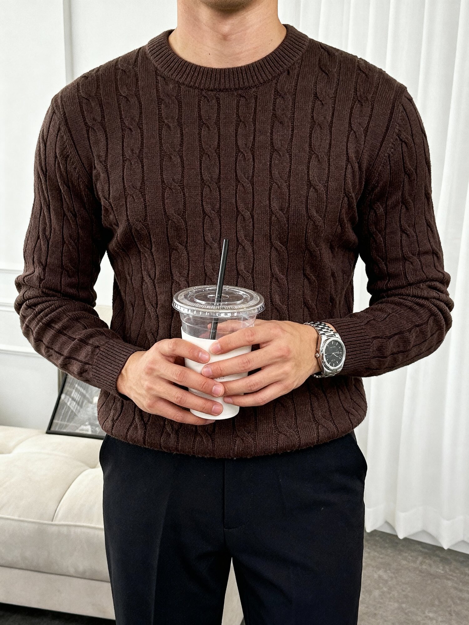 Джемпер вязаный теплый