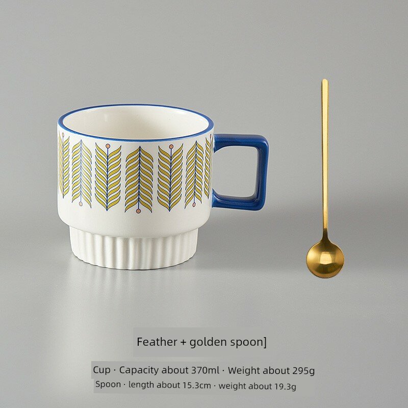 Штабелируемые кружки, скандинавский стиль, креативный дизайн, парные керамические чашки, женские чашки для кофе, чая,