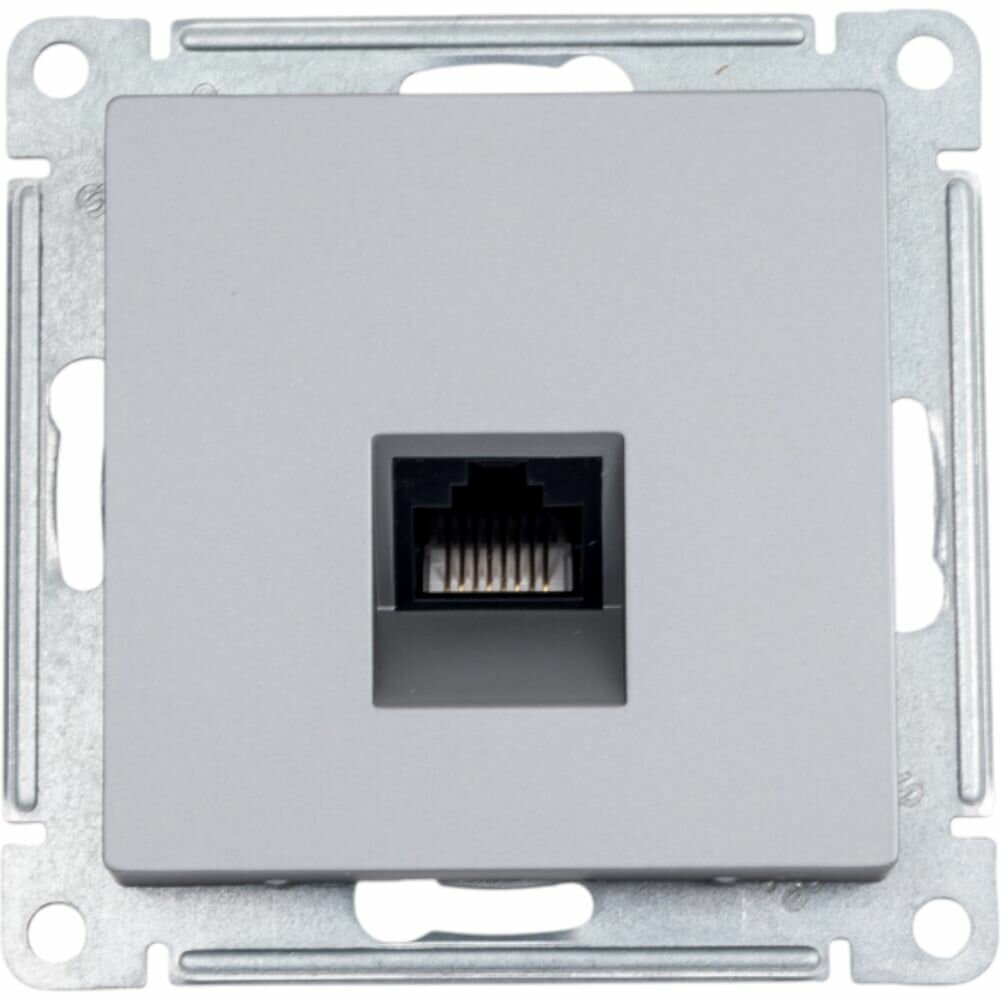 Розетка компьютерная AtlasDesign RJ45 кат.5E механизм сталь SE ATN000983