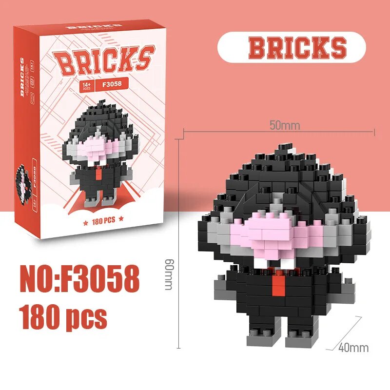 Конструктор BRICKS F3058, черный, 180 деталей