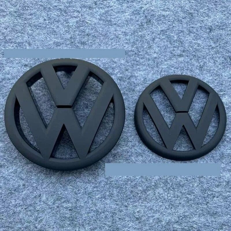 Volkswagen Golf 6 до и после 2PCS логотип, замена передней решетки эмблемы MK6 MK7 MK7.5 задняя эмблема багажника-черный матовый-Golf MK6 front and rear