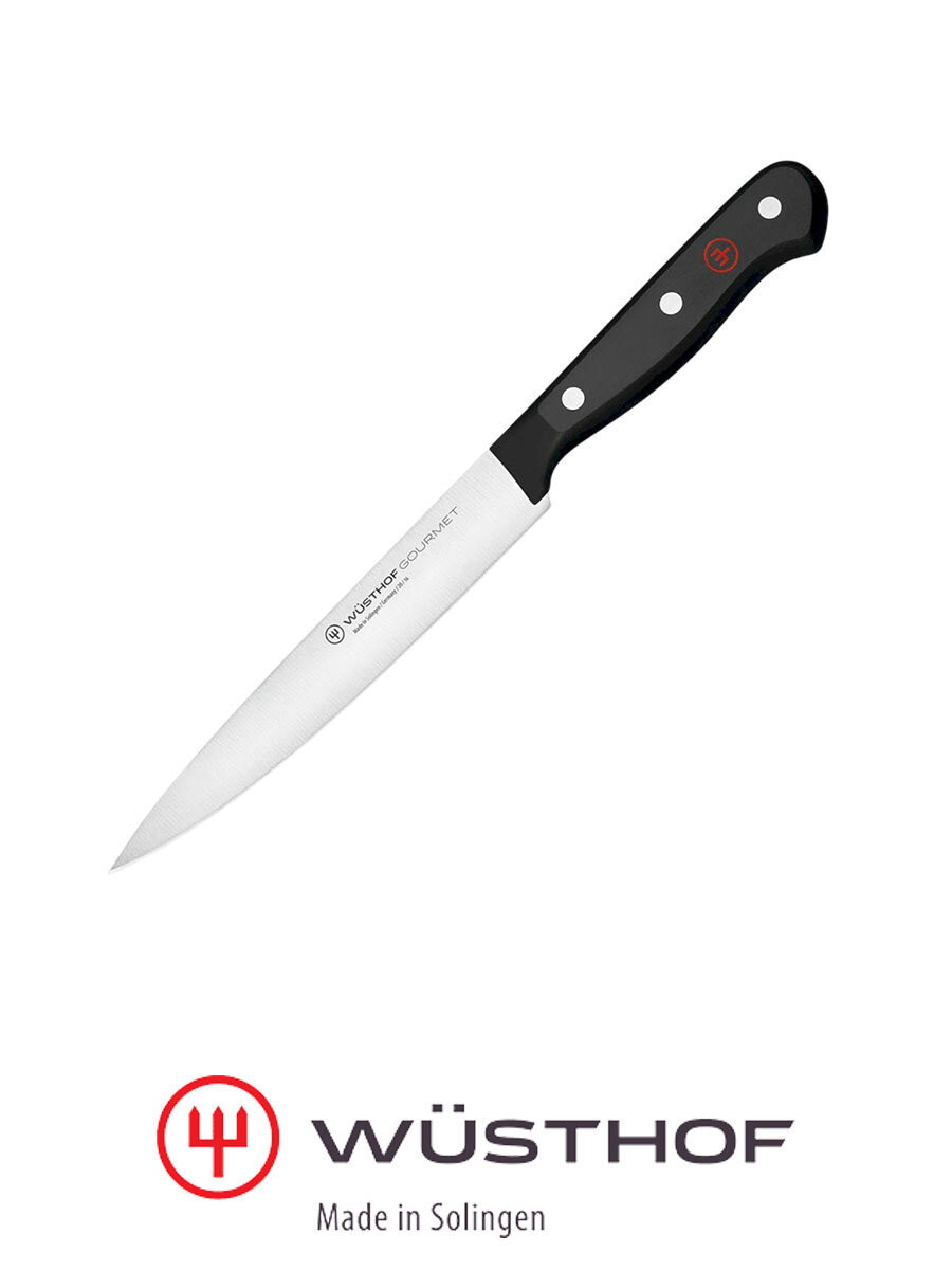 Нож кухонный разделочный для резки мяса Wuesthof Gourmet, черный