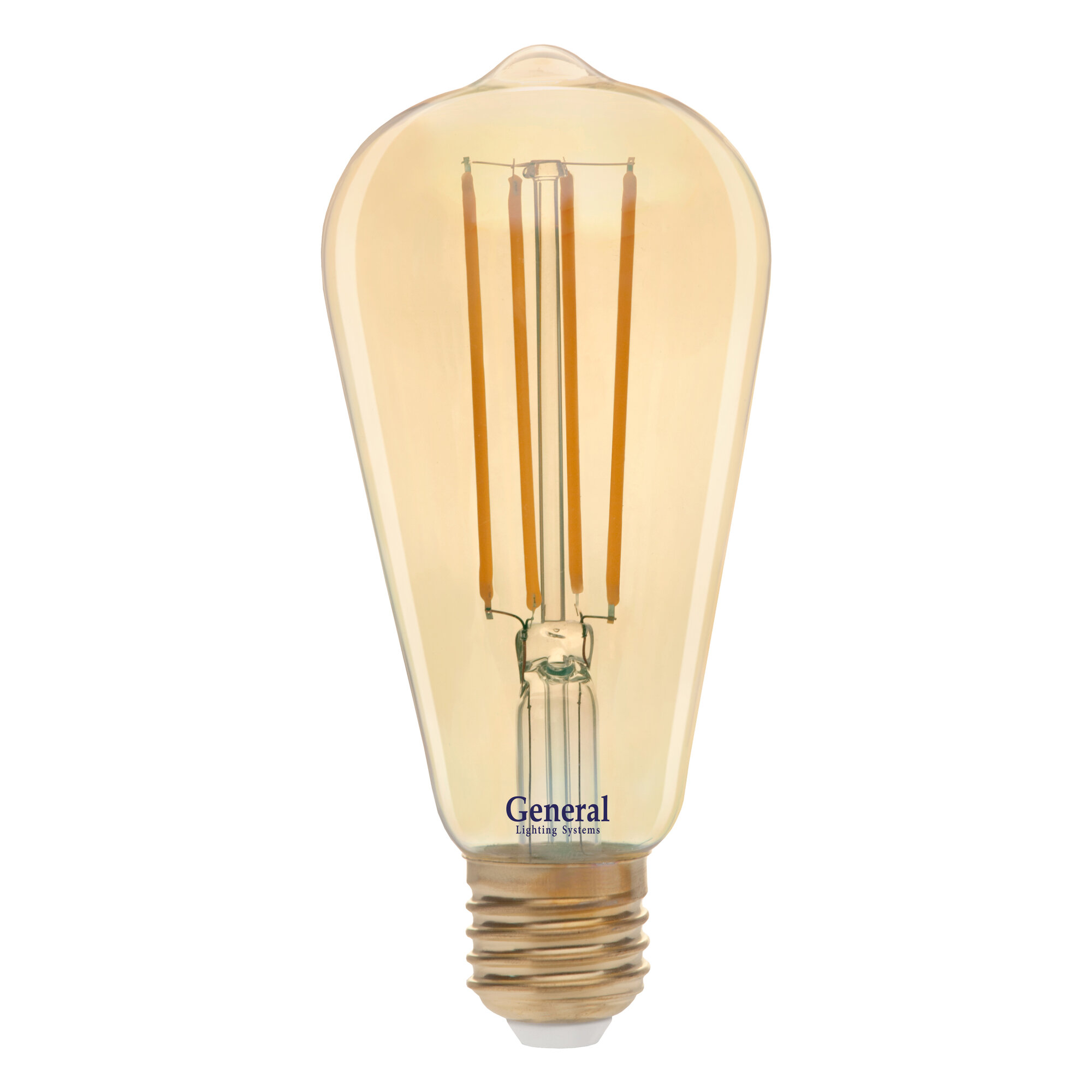 General Lighting Systems Лампа светодиодная Филамент прозрачный золотой E27 10Вт 810Лм 2700К Теплый белый Труба GLDEN-ST64S-10-230-E27-2700 655302