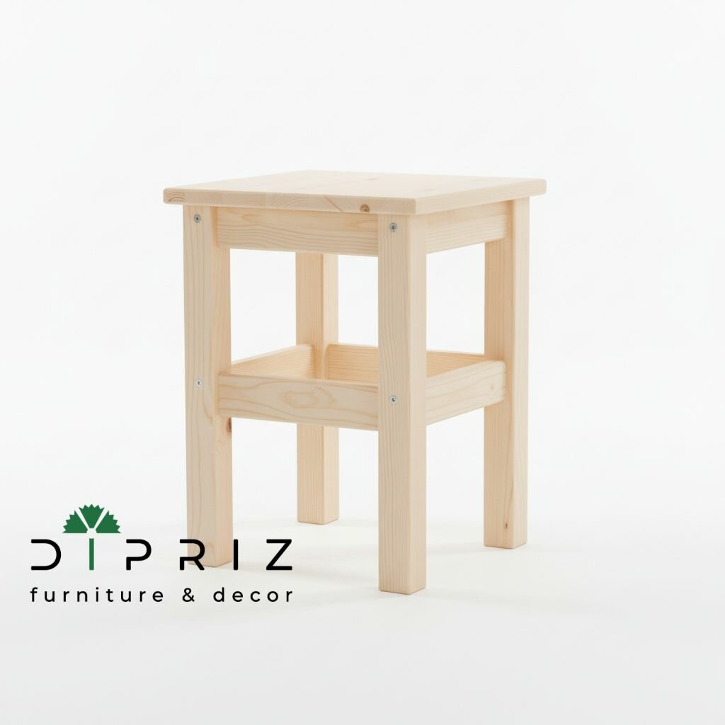 Табурет для кухни, 33х33х45, Одвар, деревянный, для кухни, сосна, лак, IKEA