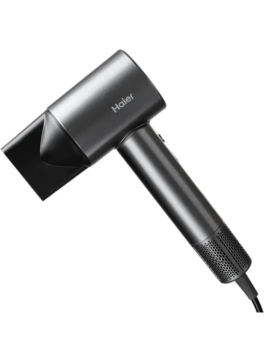 Фен Haier HHD-603, графитовый, мощность 1600Вт, 3 температурных режима, защита от перегрева