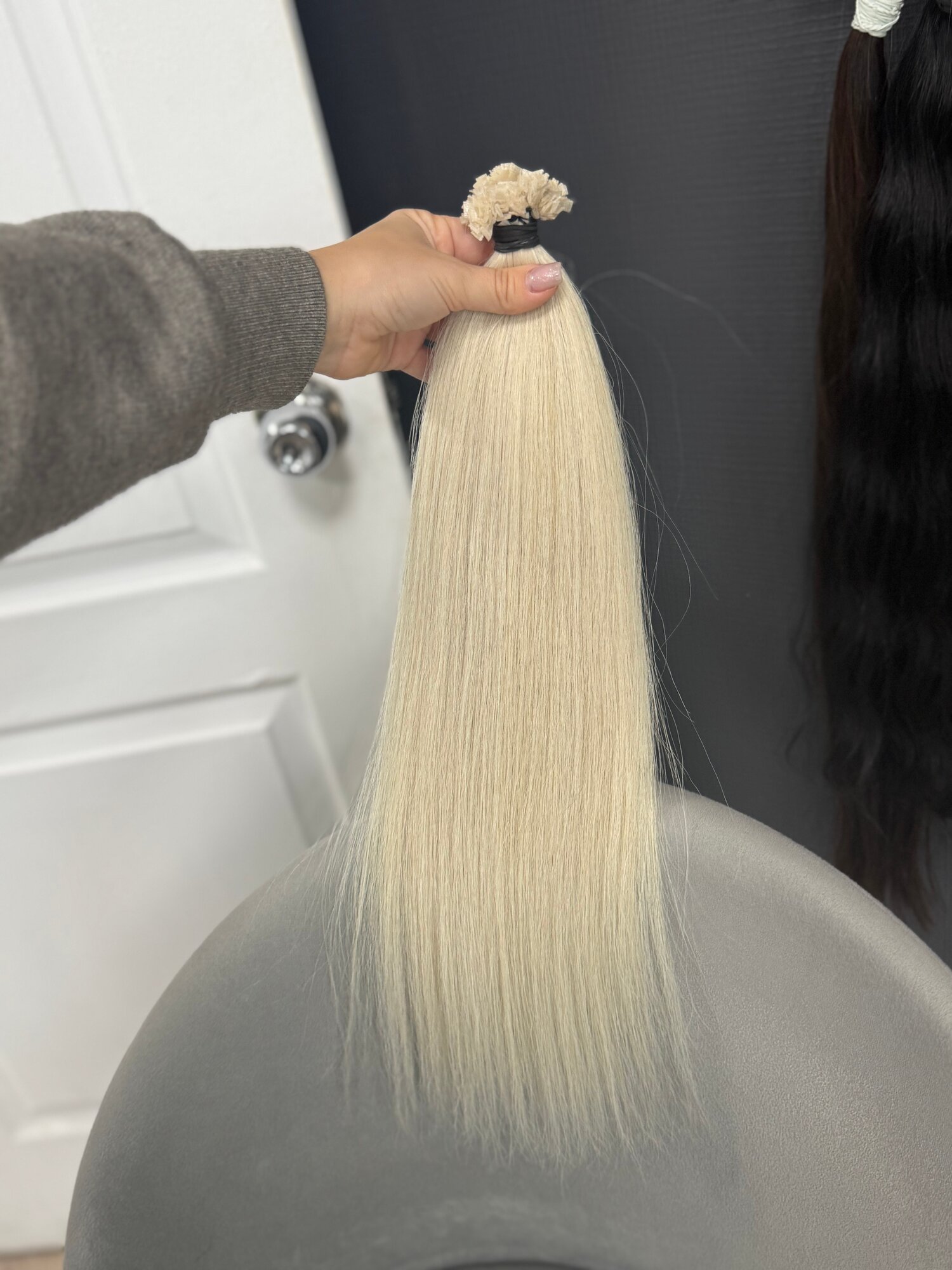 Волосы для наращивания натуральные. Закапсулированы 50 см люкс качества