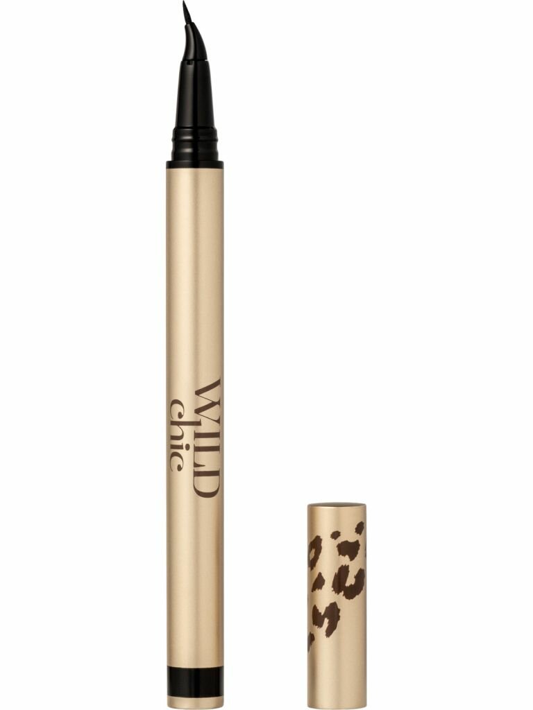 Подводка для глаз с кистью Stellary Eyeliner with brush Wild Chic collection тон 01, черный, 0,6 мл