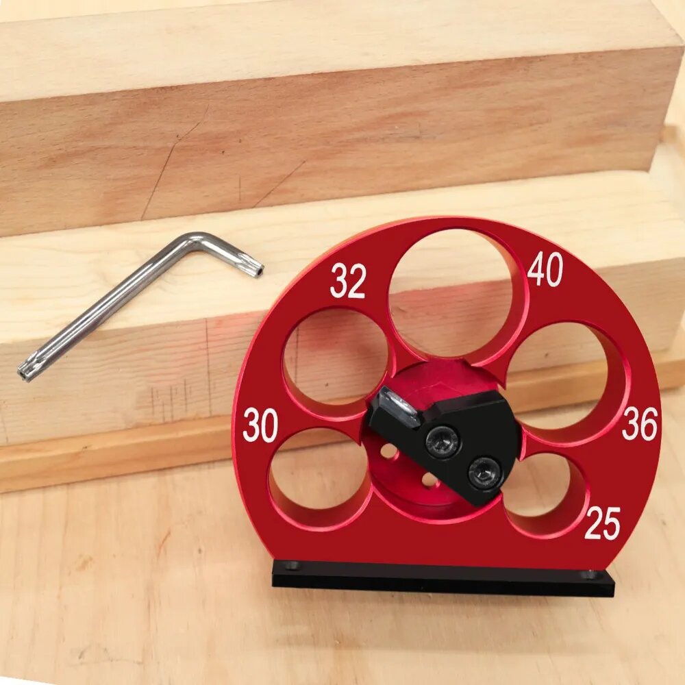 Шаблон для фрезерования деревянных палочек 25-40 мм, красный, для дерева