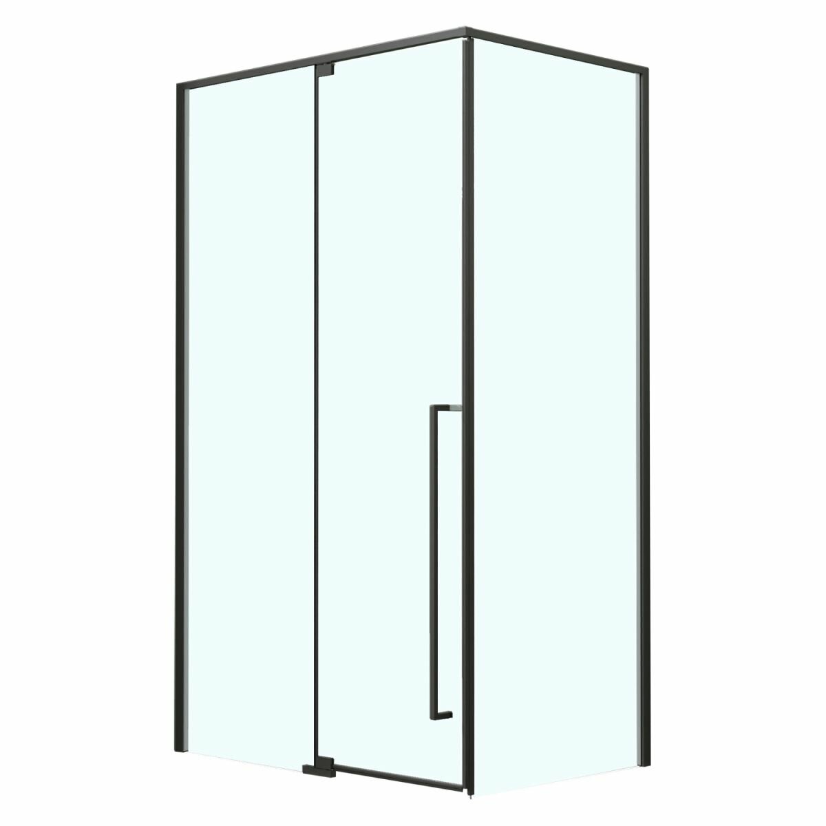 Душевое ограждение без поддона черное Azario Male SQR 120х80х195 AZ-J50-12080-MB-CL