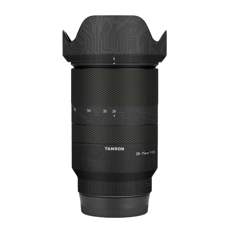 Пленка-защита для объектива Tamron 28-75mm F2.8 поколение 1 с узором цепи черная для защиты объектива
