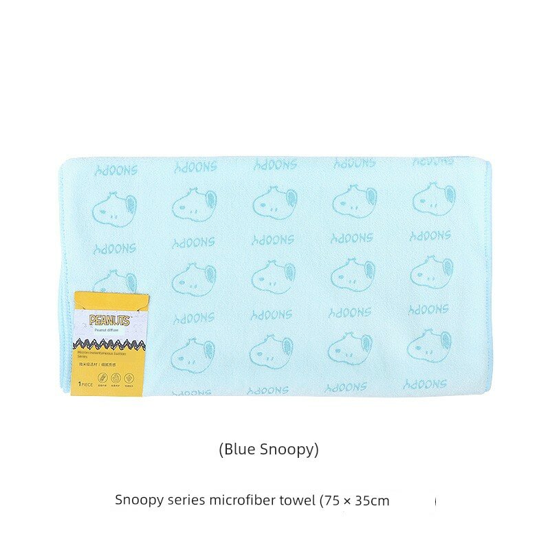 Полотенце из микрофибры серии Miniso Snoopy для умывания, милое, впитывающее, без ворса. Полотенце из микрофибры