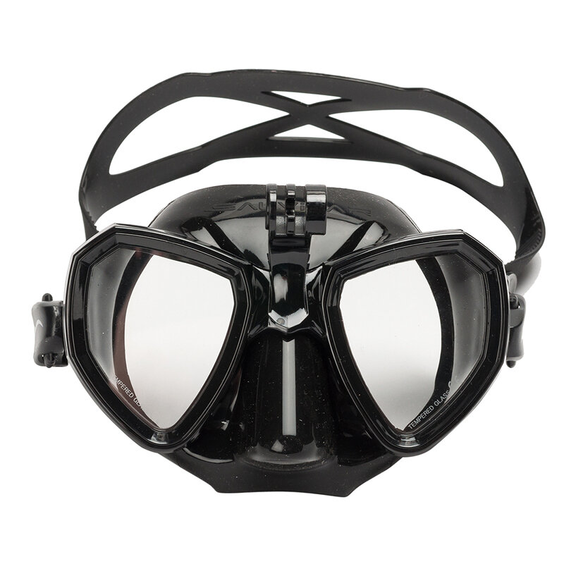 Маска Salvimar Trinity С Креплением Для Камеры Черная/черная