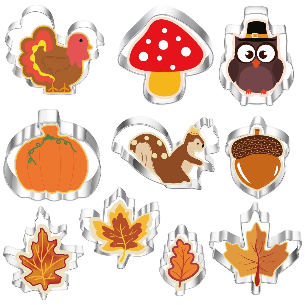 Формы для печенья из нержавеющей стали, форма в виде тыквы на День Благодарения