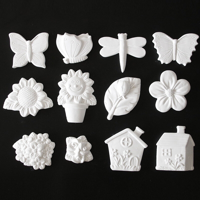 Гипсовая кукла для раскрашивания Санта-Клауса, детская живопись, DIY раскраска, новая граффити живопись, керамическая заготовка оптом