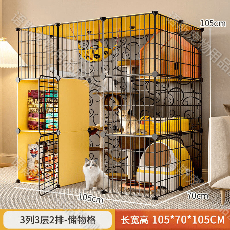 Клетка для кошек, очень большая, свободное пространство, домашний кошачий домик, кошачья вилла, лазательная рамка, интегрированный домик для питомцев