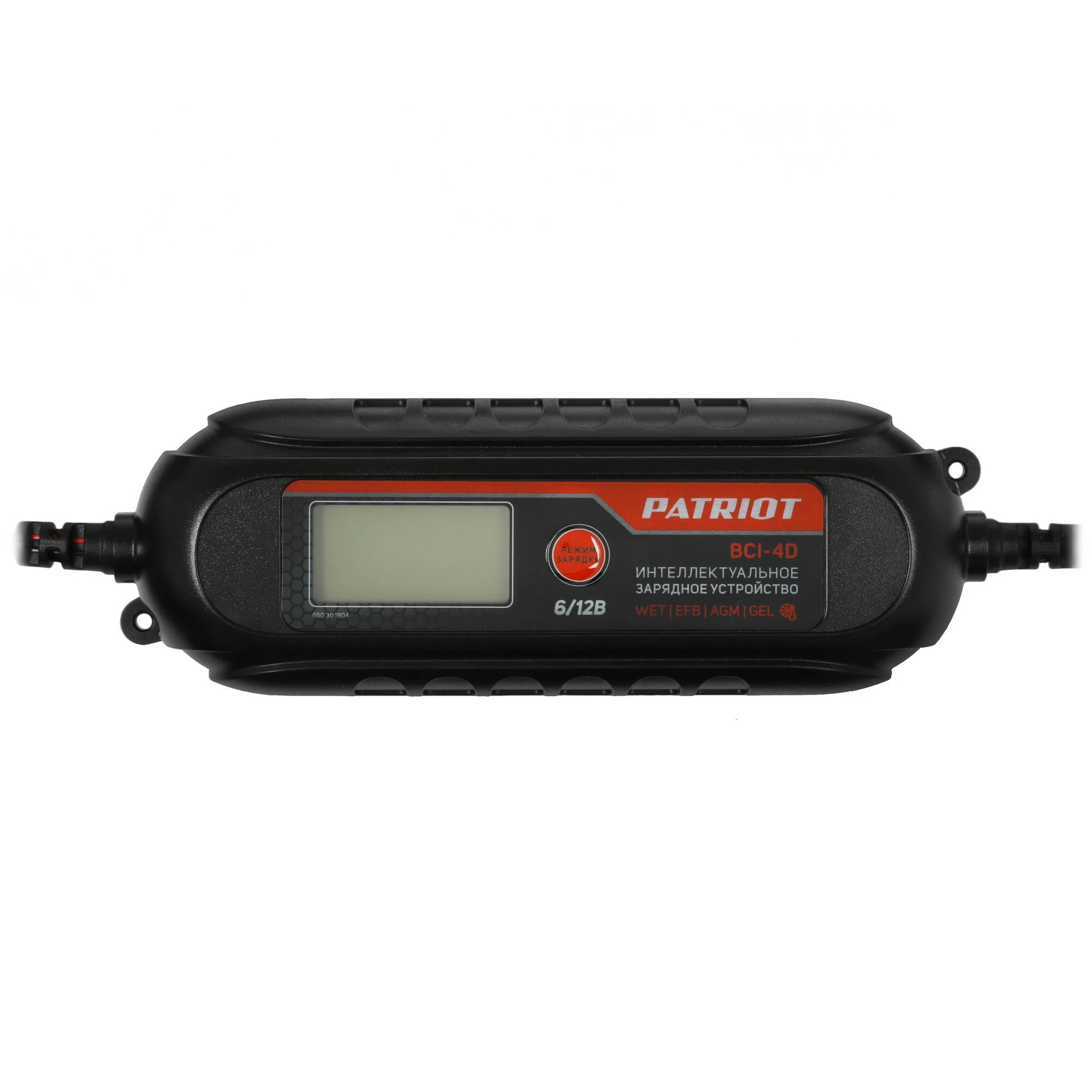 Зарядное устройство Patriot BCI-4D, импульсное, для АКБ 6 В / 12 В, IP65, 6 режимов зарядки, десульфатация, черный — фото 1