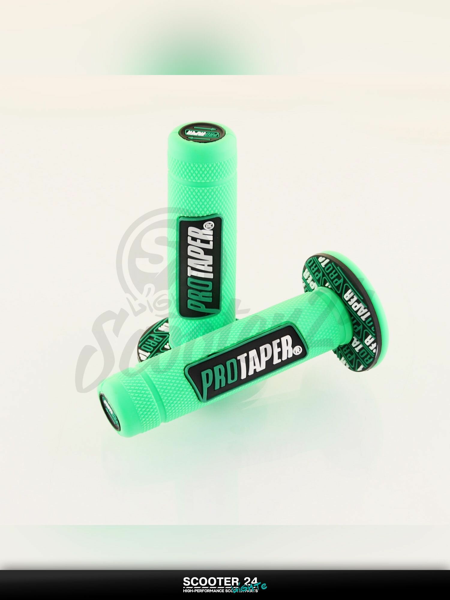 Грипсы (ручки руля) универсальные на мотоцикл / мопед питбайк и эндуро / скутер квадроцикл (зеленые) "PROTAPER"